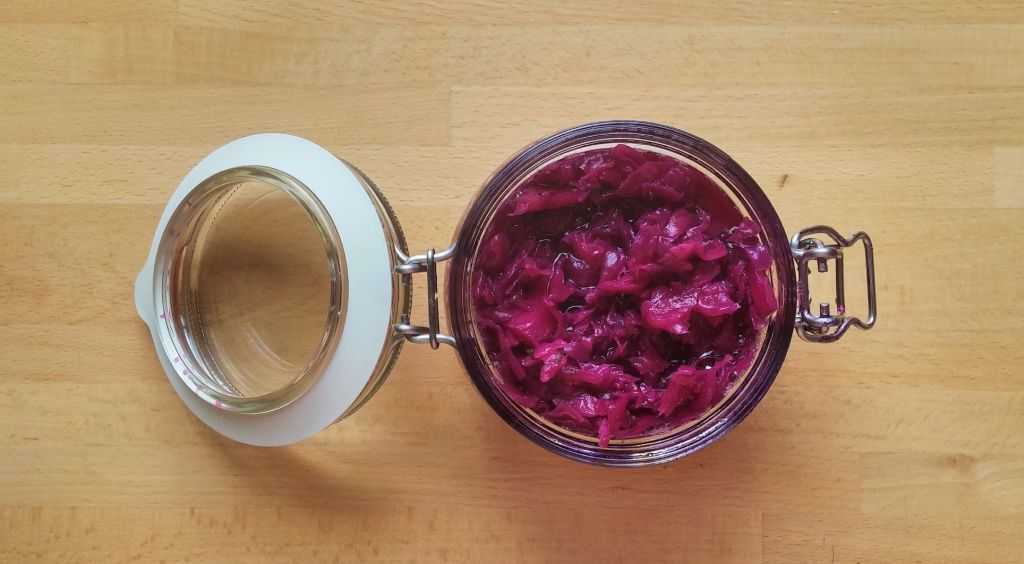 Fermented Purple Cabbage - Let's Brighten Up