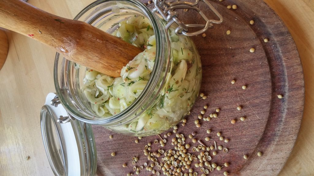 Spicy Fermented Leeks In A Jar - Let's Brighten Up
